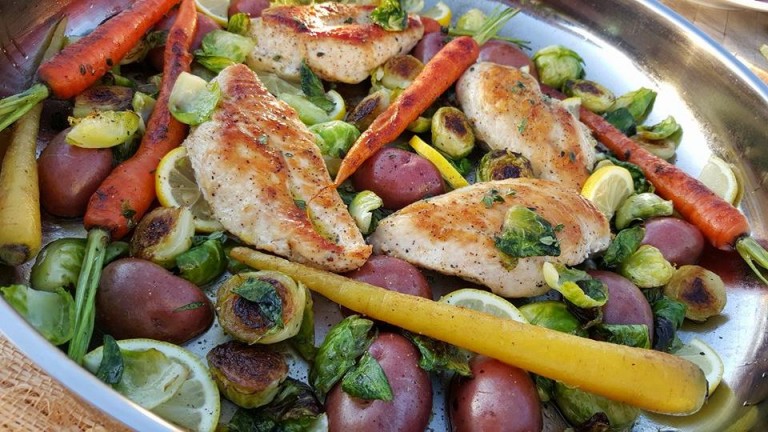 Skillet Chicken & Early Spring Veggies | Clean Food Crush