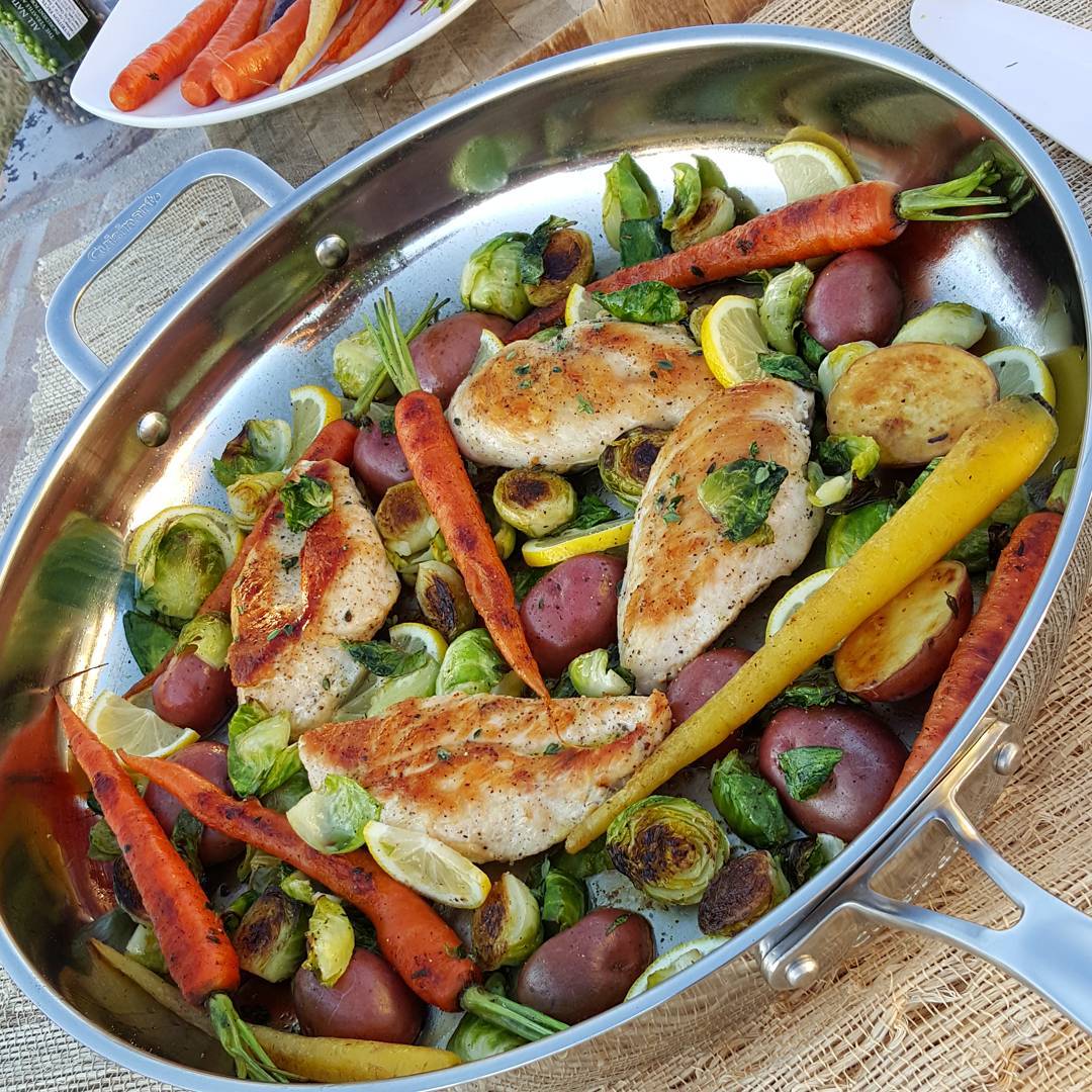 Skillet Chicken & Early Spring Veggies | Clean Food Crush