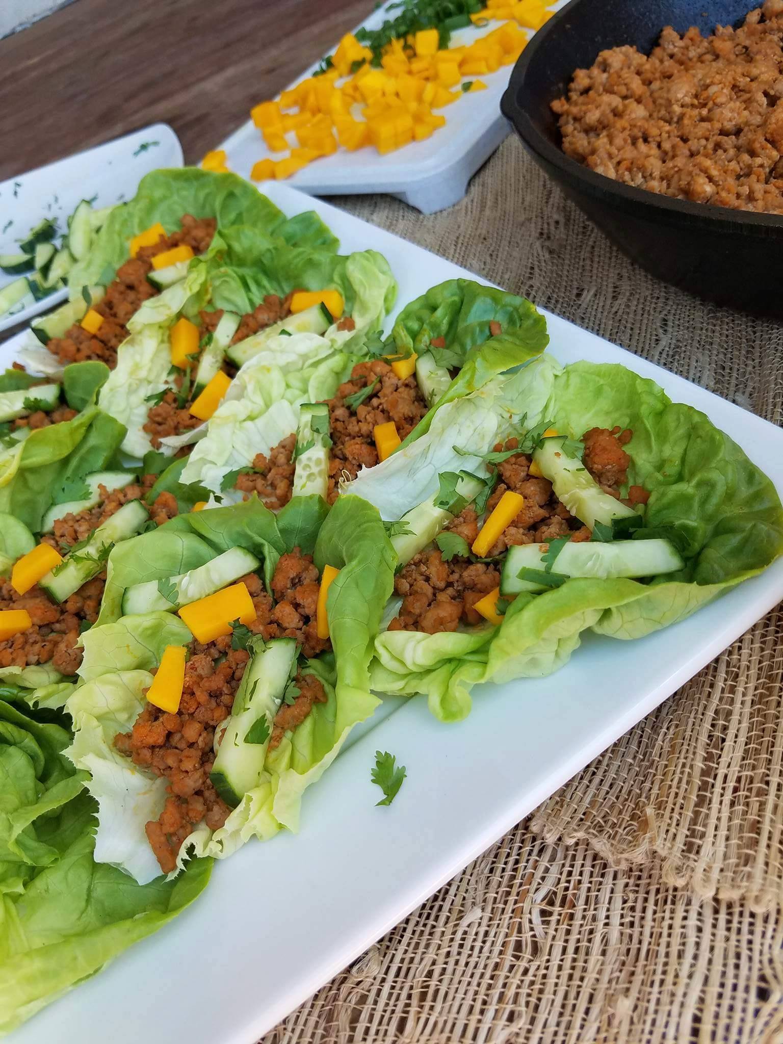 Sweet & Spicy Cucumber Mango Wraps | Clean Food Crush