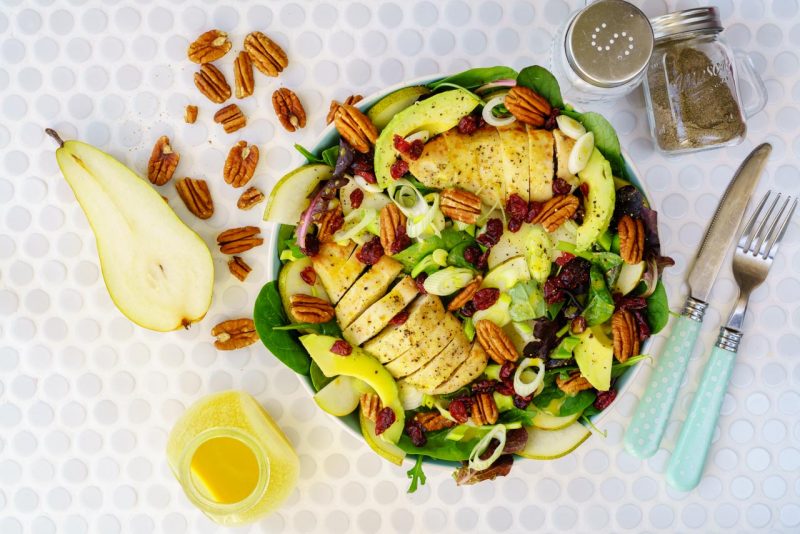A Beautiful Way to Eat Clean! Chicken Avocado Pear Salad | Clean Food Crush