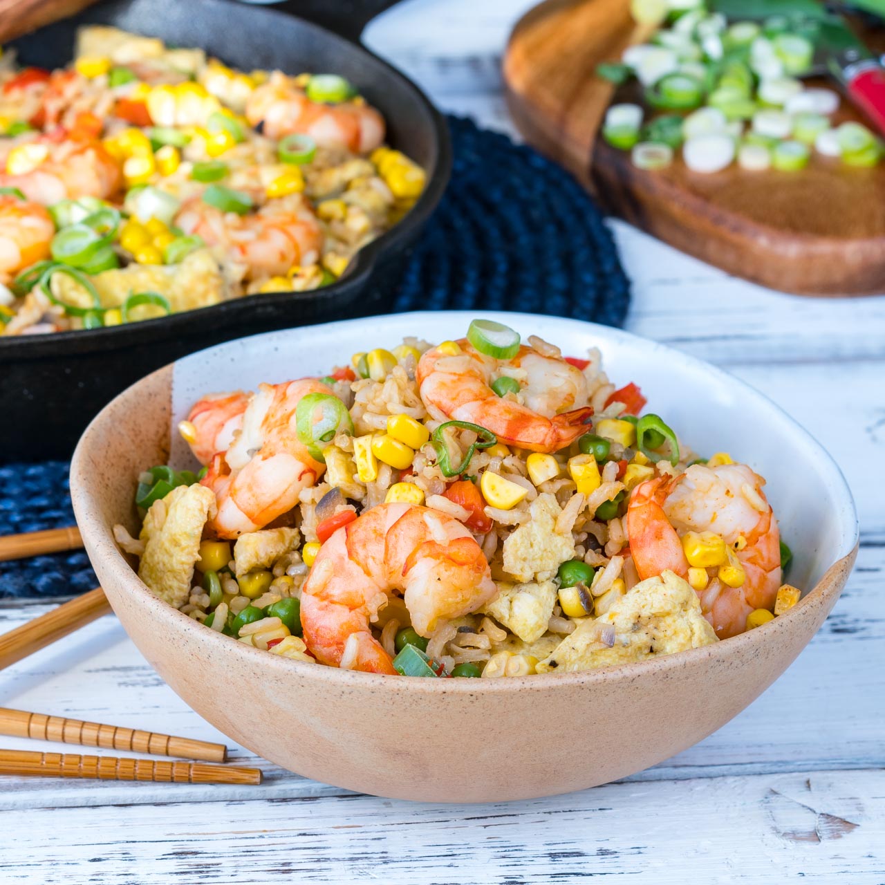 Make This Healthified Fried Rice + Shrimp for Family Dinner! | Clean ...