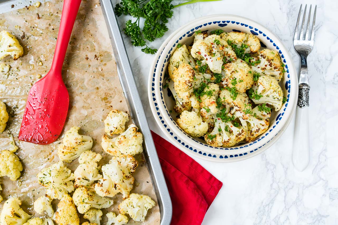 Roasted Cauliflower + Garlic Vinaigrette is the Perfect Clean Eating ...