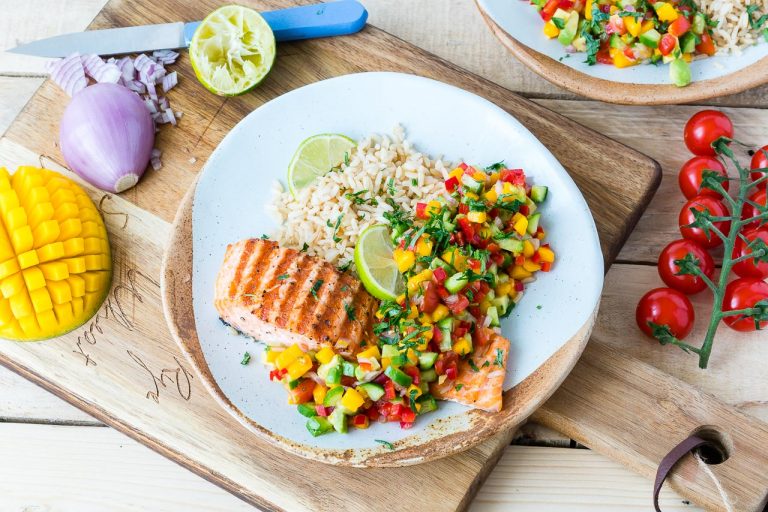 This Grilled Lime Salmon + Avo-Mango Salsa is Mouthwatering & Fast ...