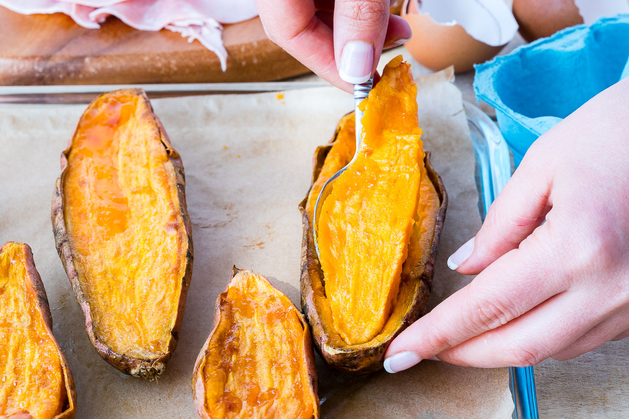 Ham n’ Egg Loaded Sweet Potatoes are Super Healthy and Fun to Make ...