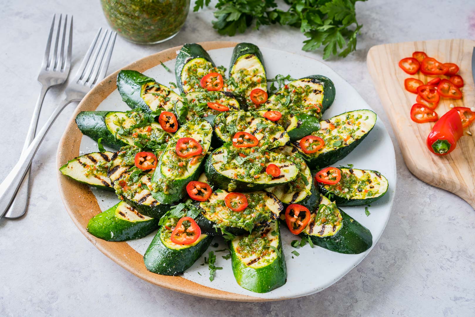 Fresh Grilled Zucchini with Chimichurri is a Summer Side Dish You’ll ...