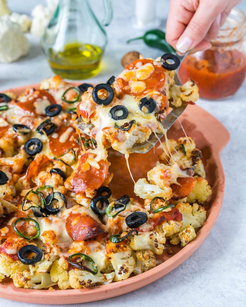 This Clean Eating Cauliflower Pizza Bake is the BEST Creation! | Clean ...