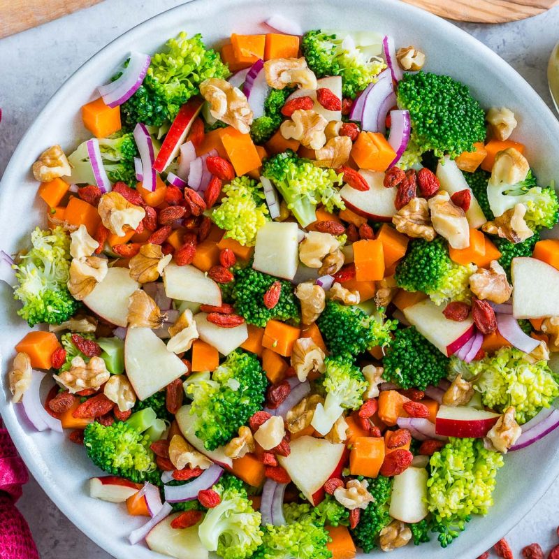 This Broccoli + Crisp Apple Salad is a Crazy Delicious Combo! | Clean ...