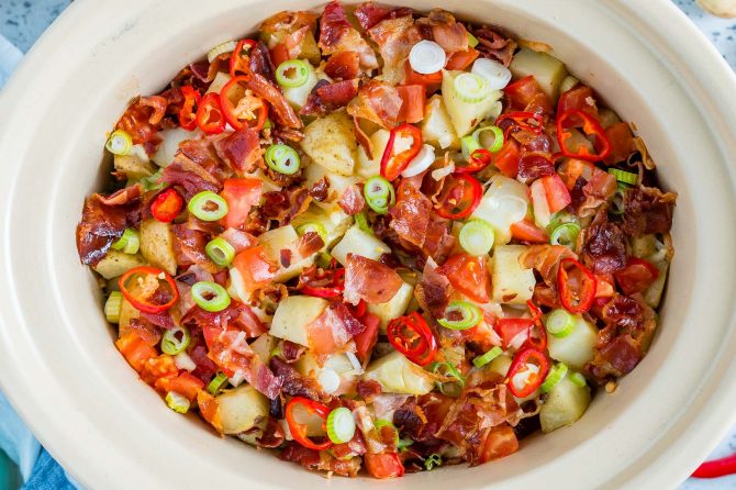 Try these Amazing Slow Cooker Loaded Potatoes! | Clean Food Crush