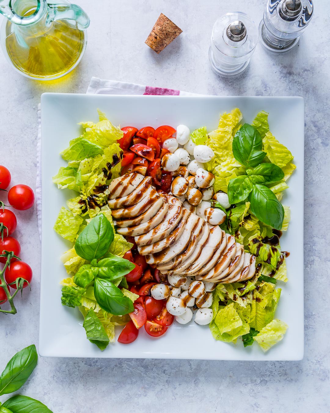 Chicken Caprese + Balsamic Dressing for Clean Eating in Under 15 ...