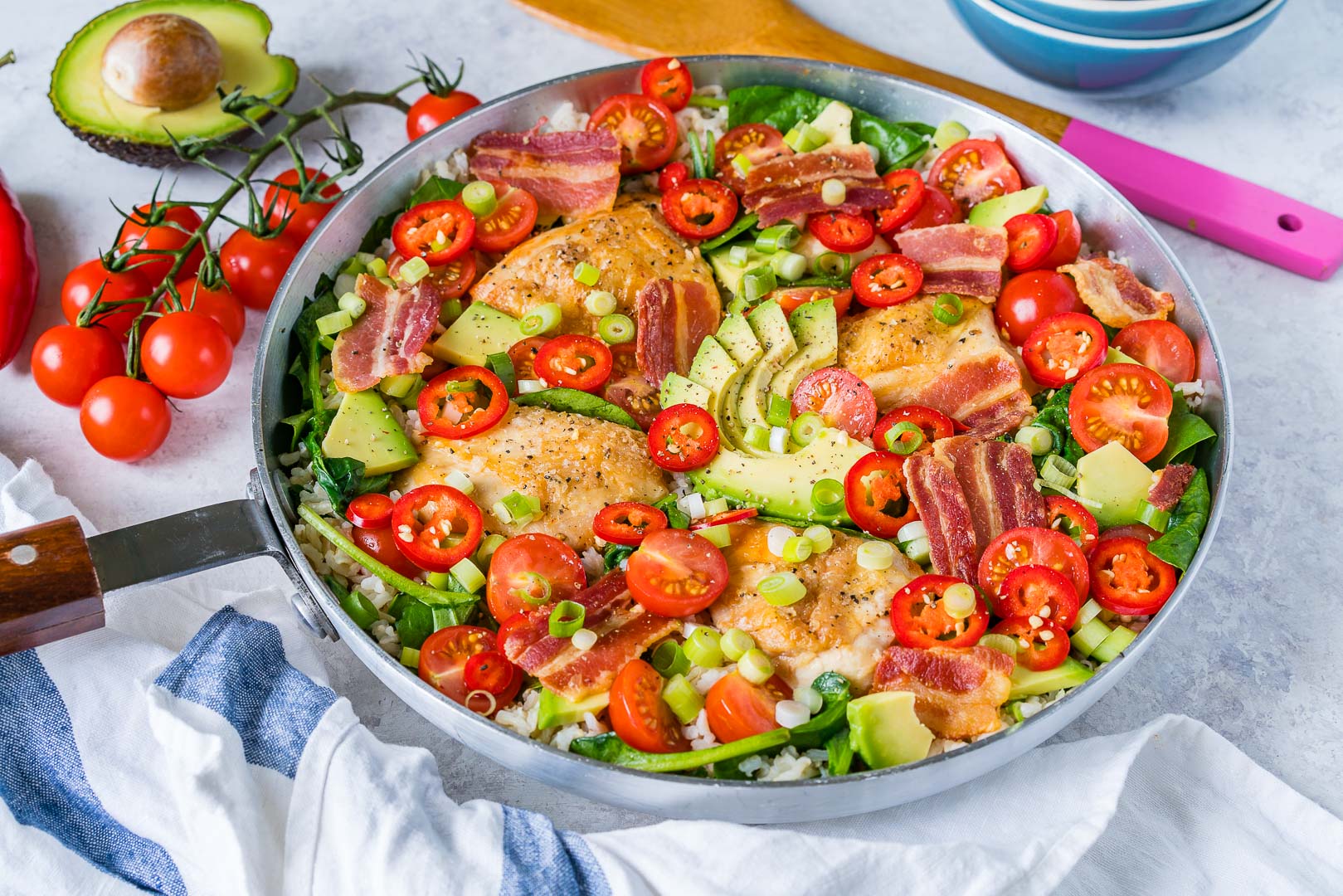 Fresh BLT Skillet Recipe for Bacon Lovers Who Eat Clean! | Clean Food Crush