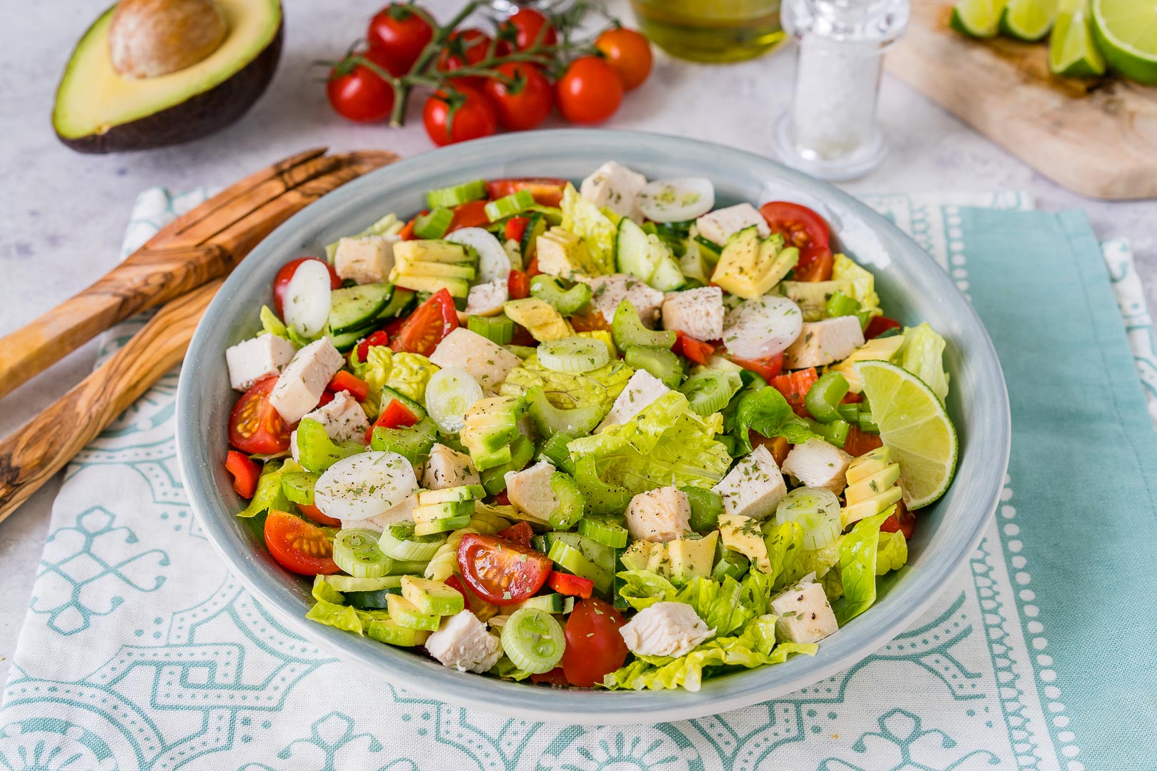 Super Fresh Clean Eating Chop-Chop Chicken Salad | Clean Food Crush
