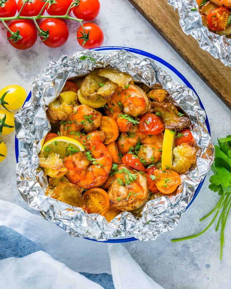 Honey Garlic Shrimp Packets are an Easy & Clean Meal Prep Idea! | Clean ...