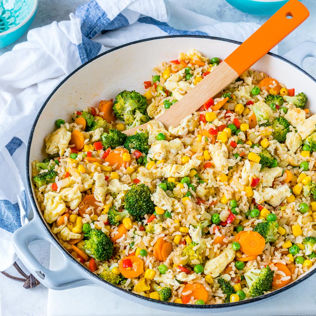 Meatless Monday Veggie-Packed Fried Rice | Clean Food Crush