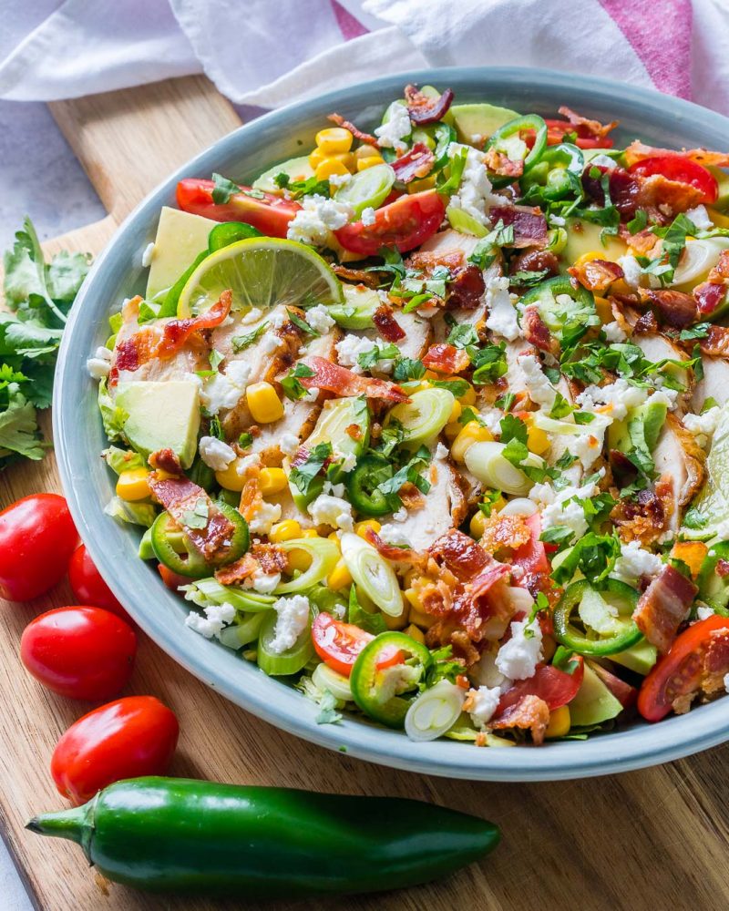 EPIC Loaded Southwest Chicken Salad + Homemade Honey Lime Dressing ...