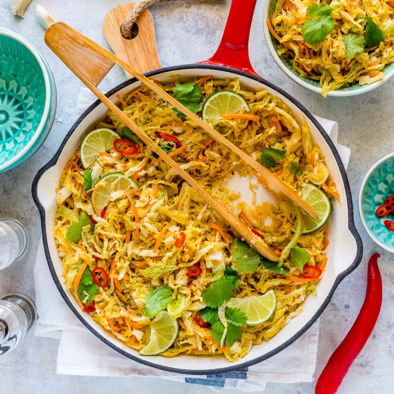 Eat Clean with this Spicy Stir-Fried Cabbage Side Dish! | Clean Food Crush