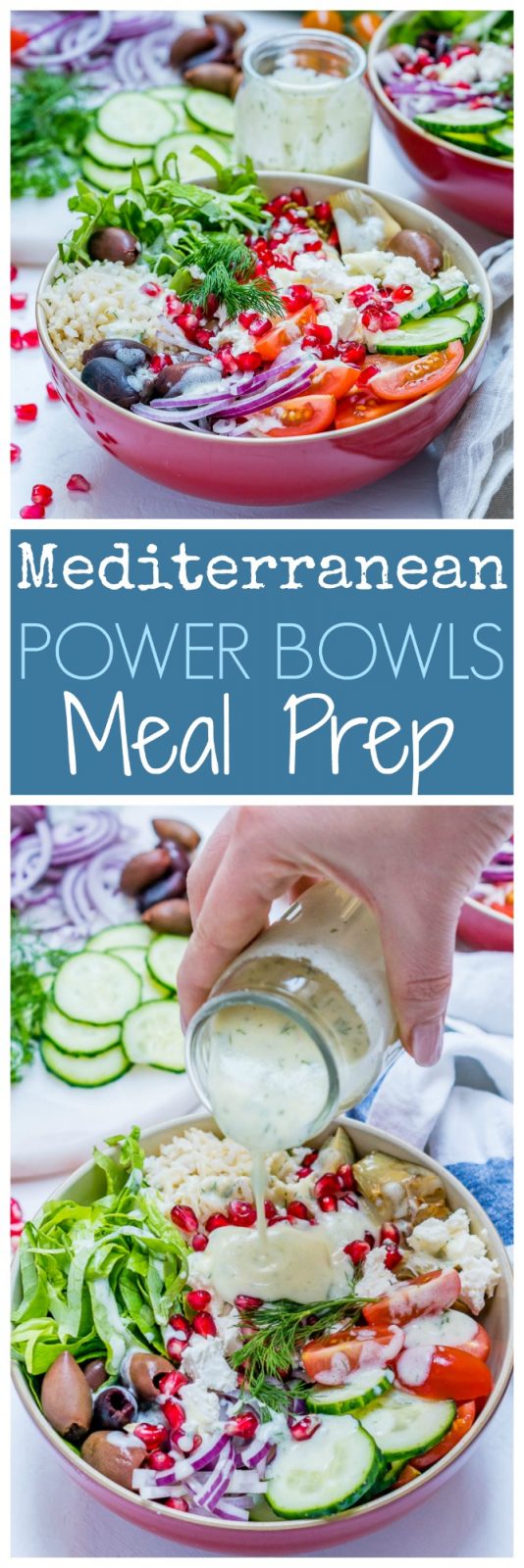 These Mediterranean Green Power Bowls are a Gorgeous Meal Prep idea ...