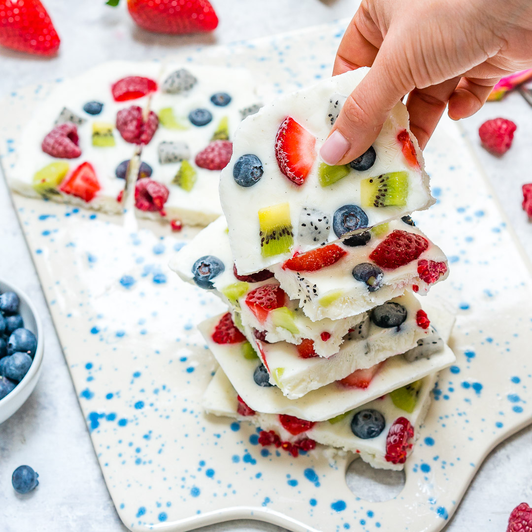This Creative Fro-Yo Fruit Bark is an Awesome Clean Eating Treat ...