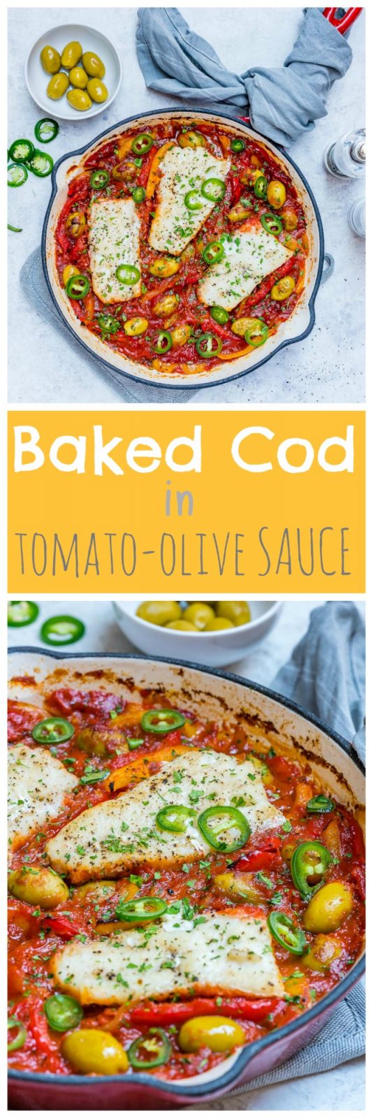 Eat Clean for Dinner: Baked Cod in Tomatoes & Olives! | Clean Food Crush