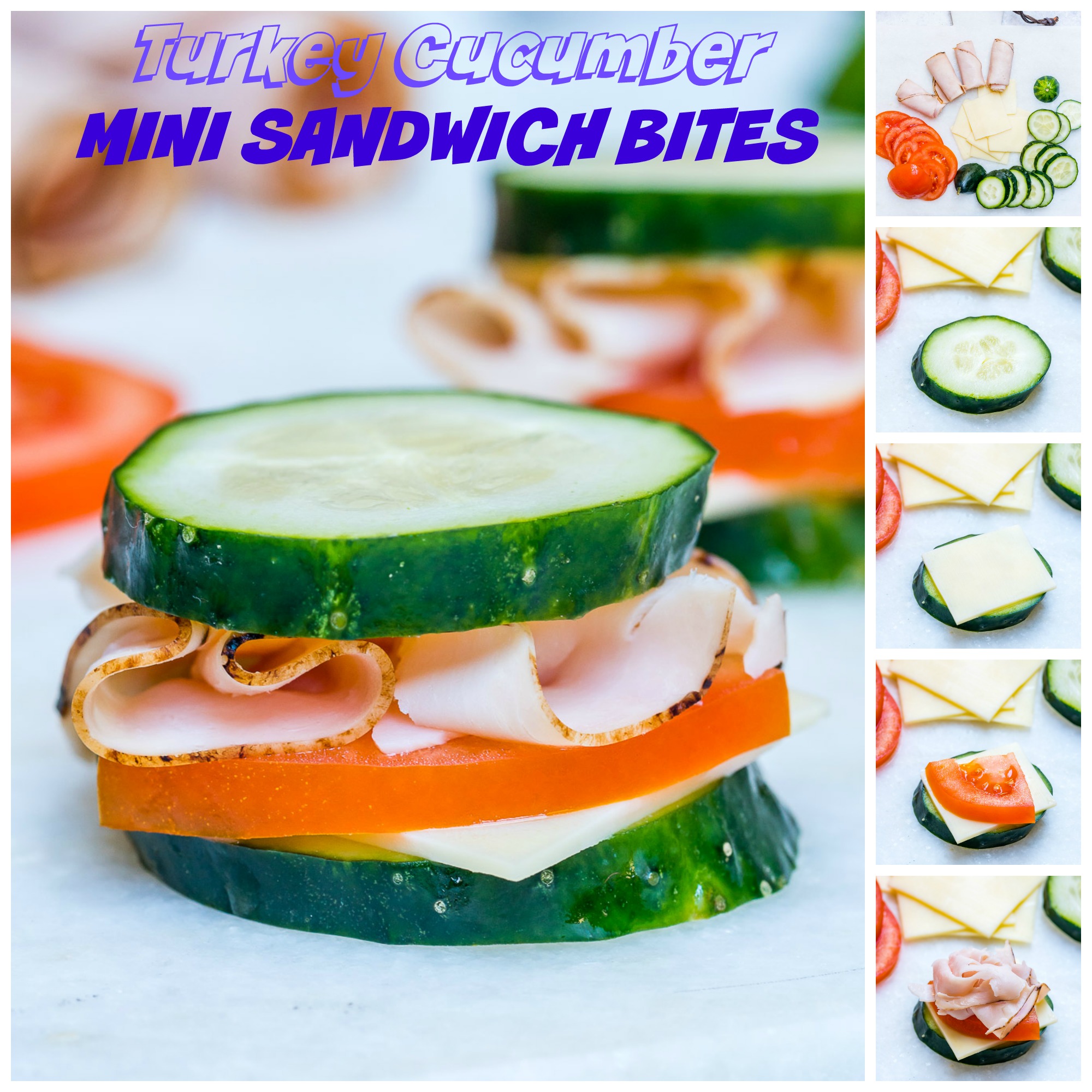 Turkey Cucumber Mini Sandwich Bites Make an Epic Clean Snack! | Clean ...