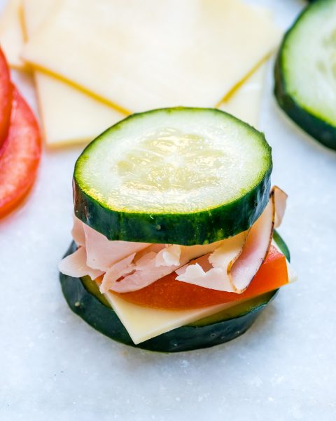 Turkey Cucumber Mini Sandwich Bites Make an Epic Clean Snack! | Clean ...