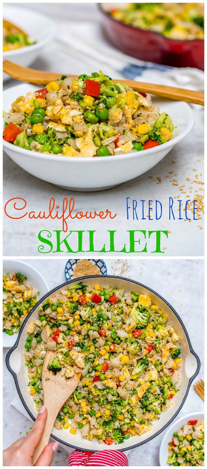 15 Minute Cauliflower Fried Rice Skillet for a FAST Clean Dinner ...