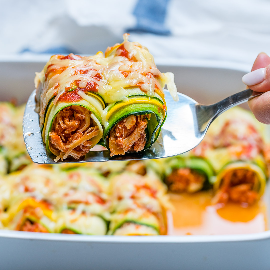 Clean Eating Zucchini Chicken Enchilada Roll-Ups are Heaven! | Clean ...