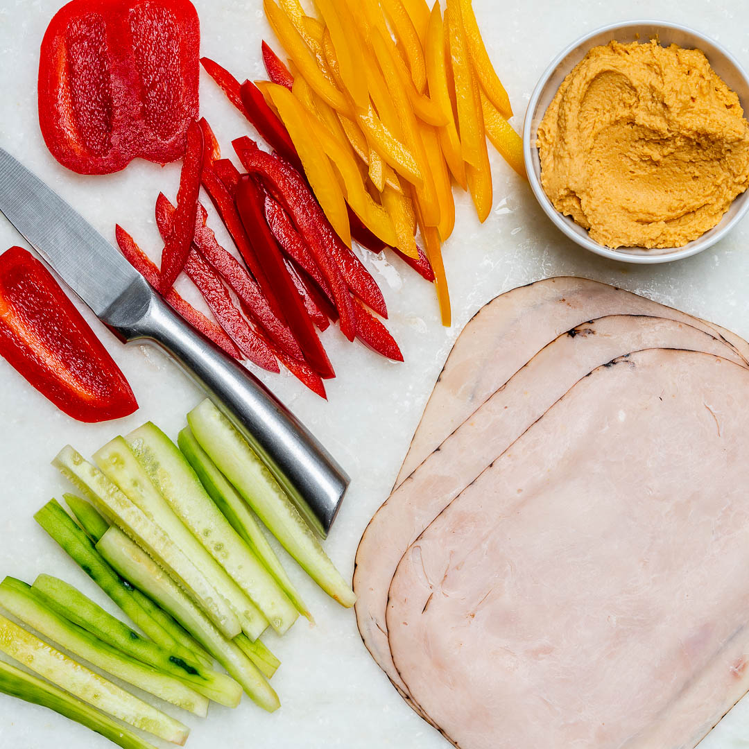 Turkey + Veggie + Hummus Wraps are a Quick and Creative Clean Eating ...