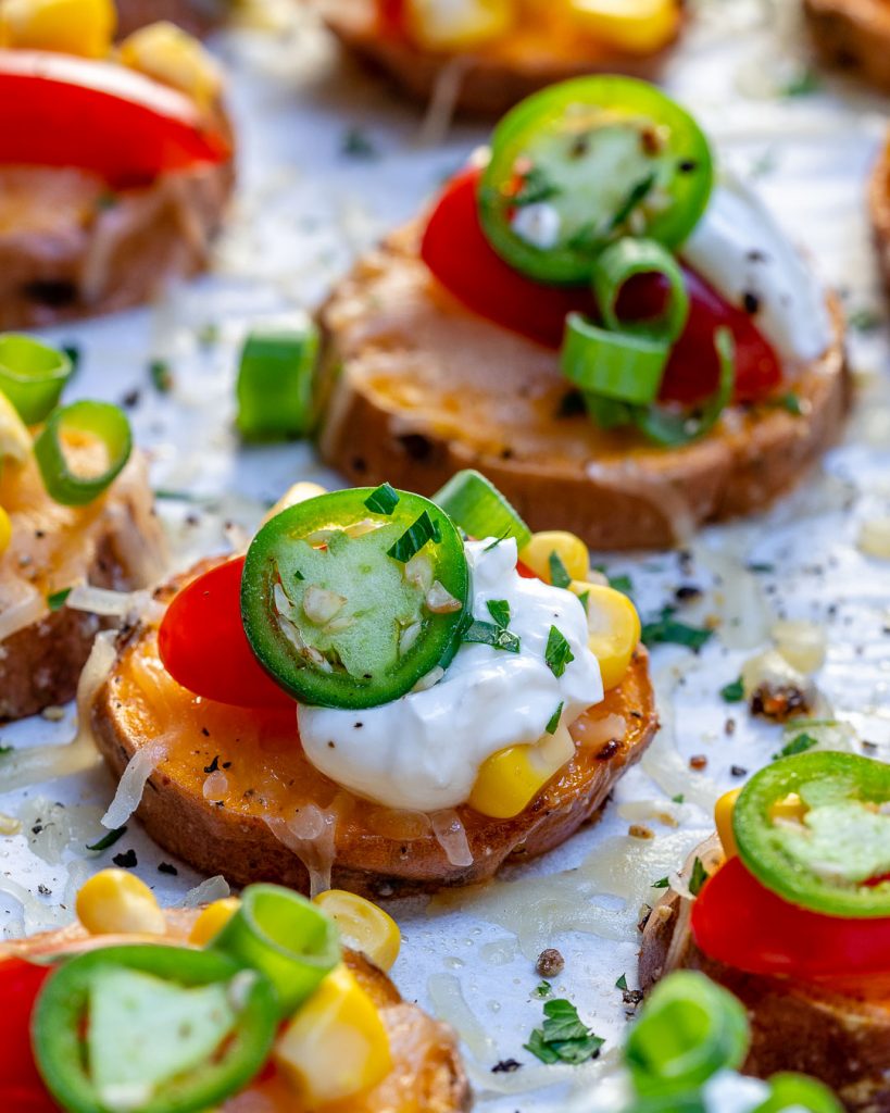 Loaded Sweet Potato Rounds for Clean Eating Party Snacks! | Clean Food ...