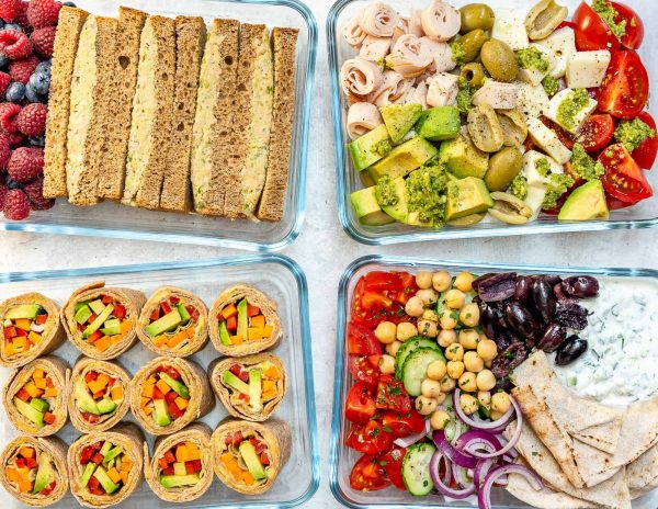 No-Cook Clean Eating Lunch Boxes 4 Creative Ways! | Clean Food Crush
