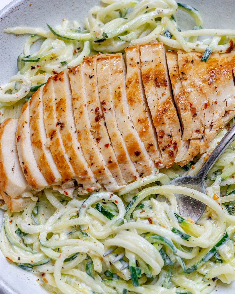 Easy Chicken Alfredo with Zoodles (Clean Eating & Anti-Inflammatory ...
