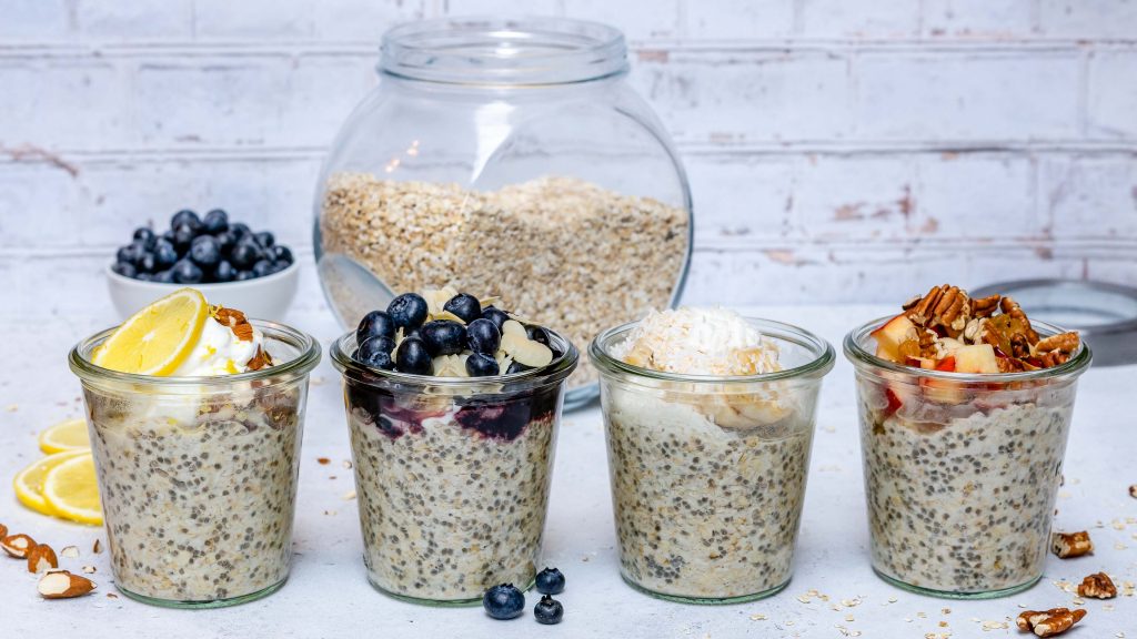 Clean Eating Overnight Oats 4 Ways for Breakfast Meal Prep! | Clean ...