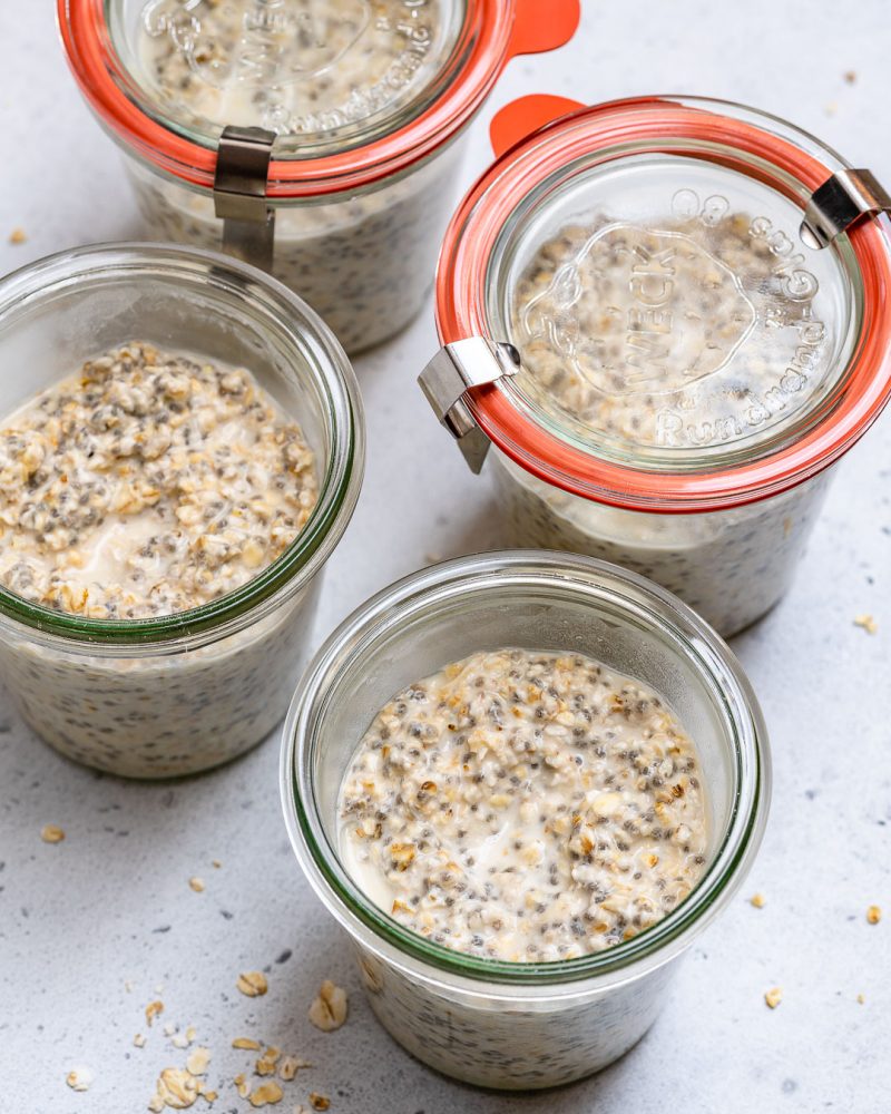 Clean Eating Overnight Oats 4 Ways for Breakfast Meal Prep! | Clean ...