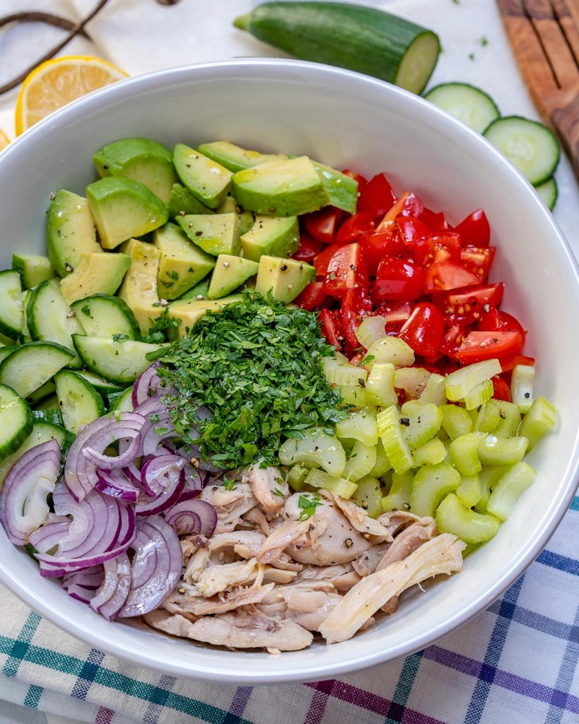 Avocado Chicken Chopped Salad for Clean Eating! | Clean Food Crush