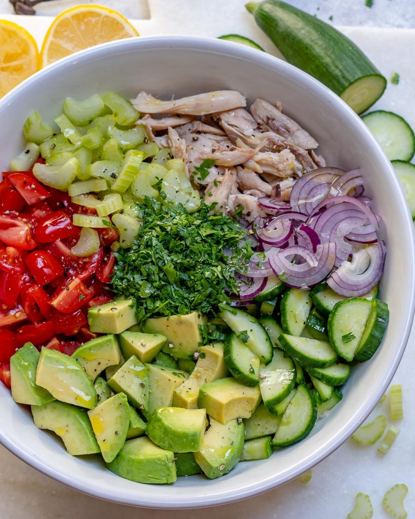 Avocado Chicken Chopped Salad for Clean Eating! | Clean Food Crush