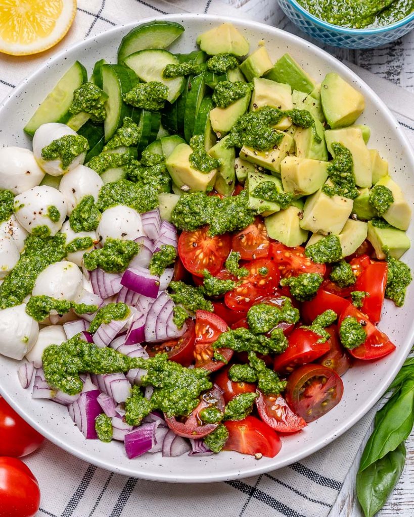 Eat Clean: Italian Style Tomato + Avocado Chopped Salad! | Clean Food Crush