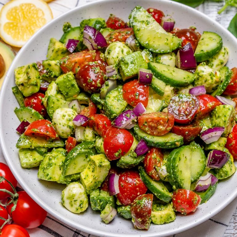 Eat Clean: Italian Style Tomato + Avocado Chopped Salad! | Clean Food Crush