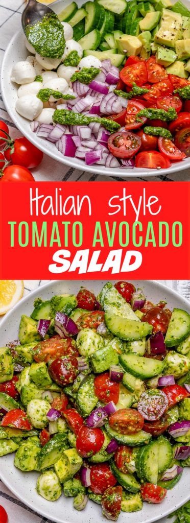 Eat Clean: Italian Style Tomato + Avocado Chopped Salad! | Clean Food Crush
