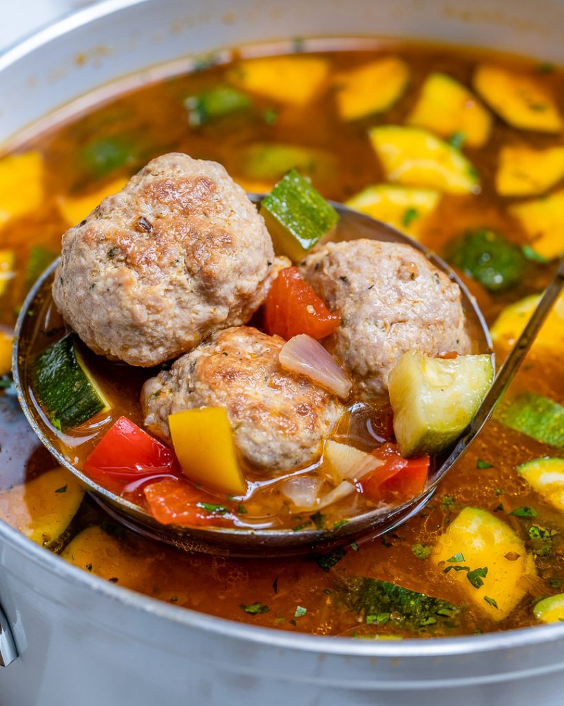 This Nourishing Hearty Meatball + Veggie Soup is a Crowd Pleaser ...