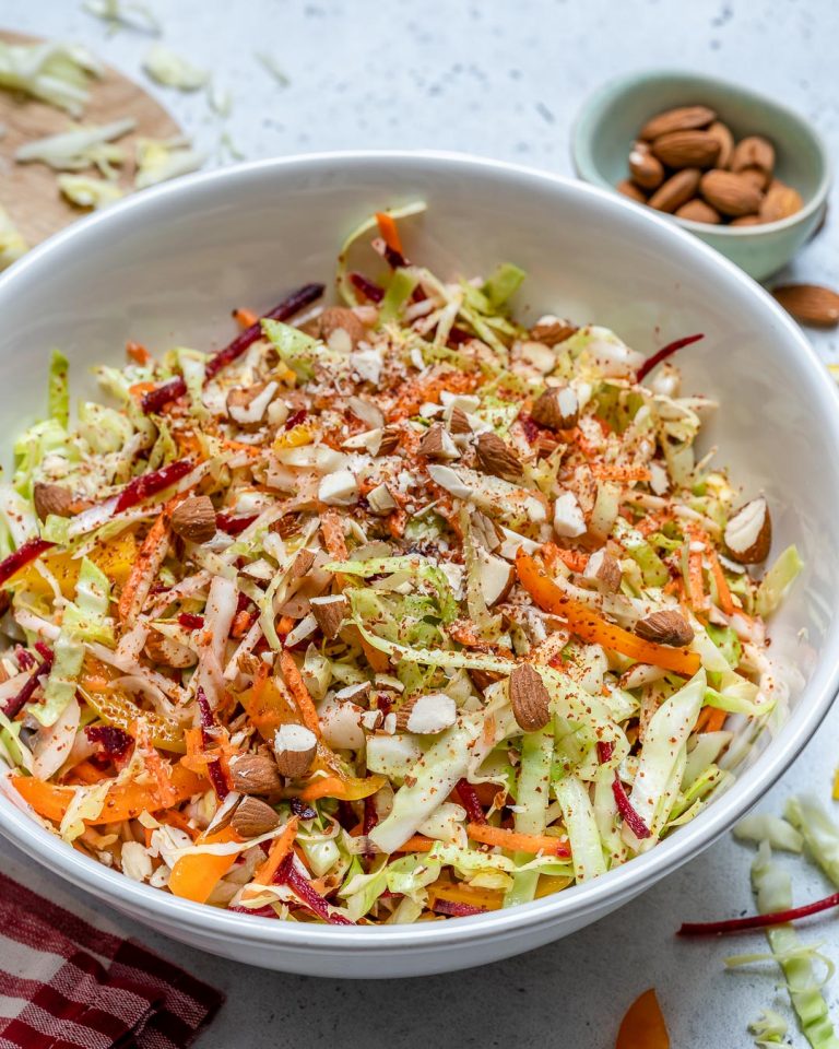 This Crunchy Salad with Lemon Ginger Dressing is Bursting with Flavor ...