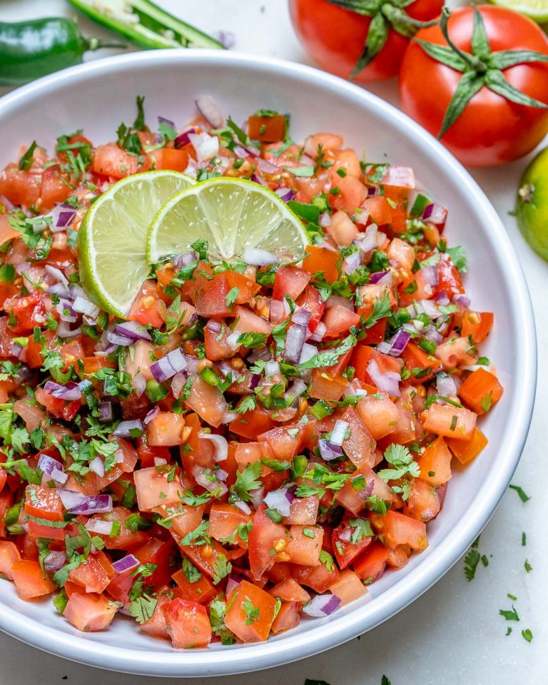 The BEST Ever Homemade Pico De Gallo! | Clean Food Crush