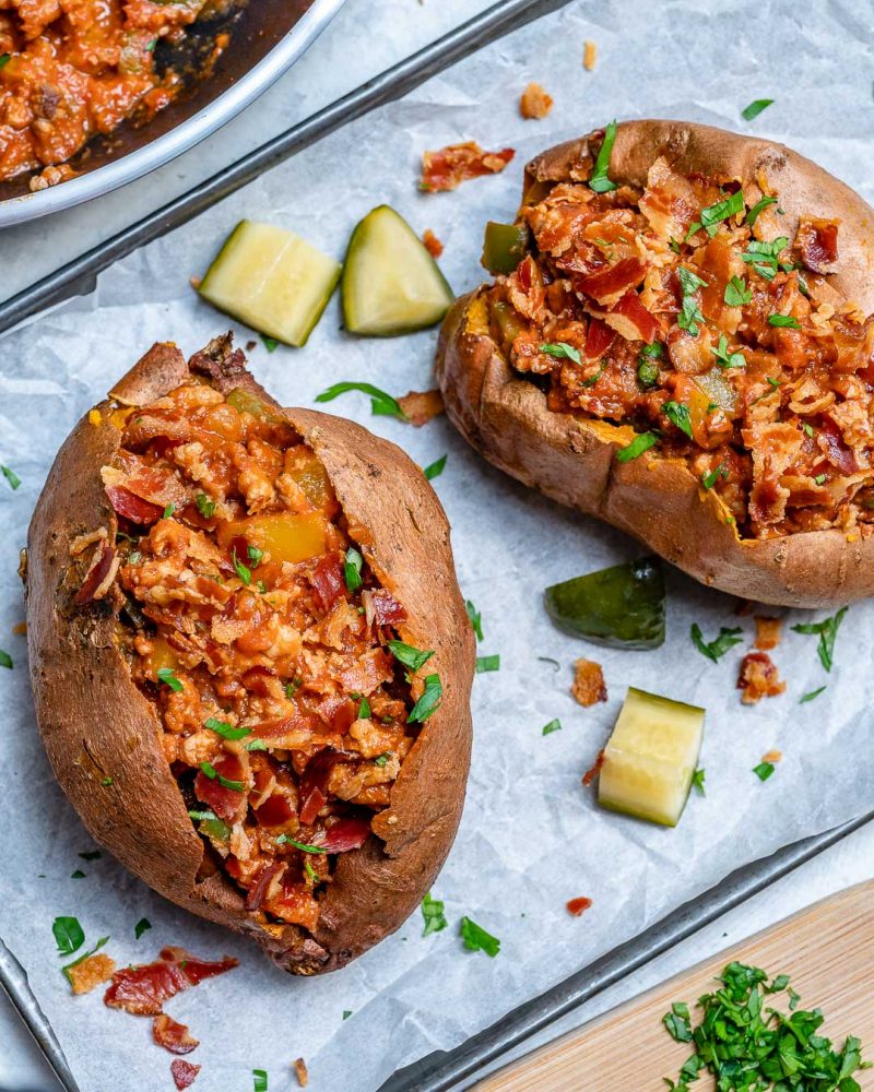 These Healthy Sloppy Joe Stuffed Sweet Potatoes are Delicious! | Clean ... These Healthy Sloppy Joe Stuffed Sweet Potatoes are Delicious! | Clean ...