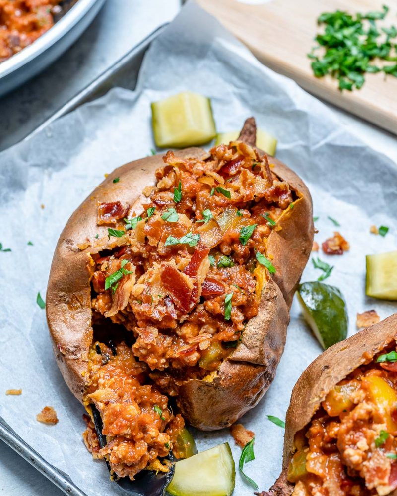 These Healthy Sloppy Joe Stuffed Sweet Potatoes are Delicious! | Clean ... These Healthy Sloppy Joe Stuffed Sweet Potatoes are Delicious! | Clean ...