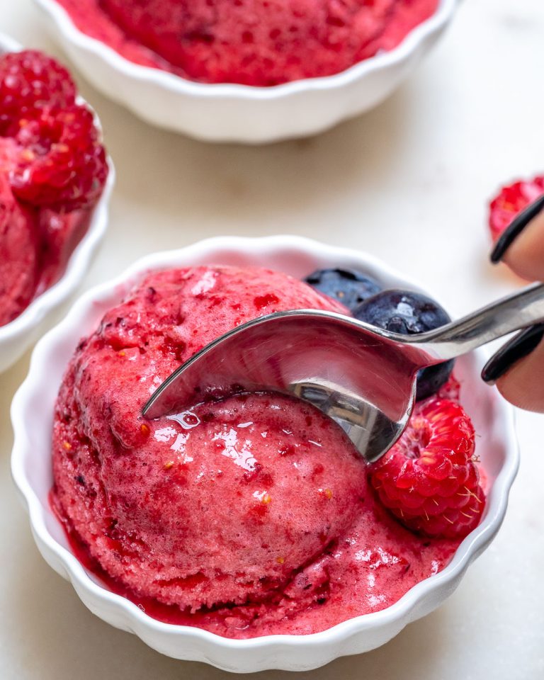 Healthy Mixed Berry Sorbet for a Sweet Clean Eating Treat! | Clean Food ...