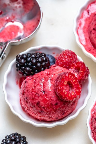 Healthy Mixed Berry Sorbet for a Sweet Clean Eating Treat! | Clean Food ...