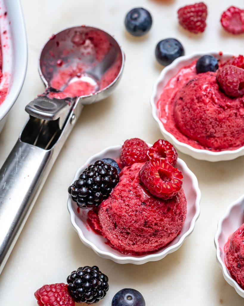 Healthy Mixed Berry Sorbet for a Sweet Clean Eating Treat! | Clean Food ...