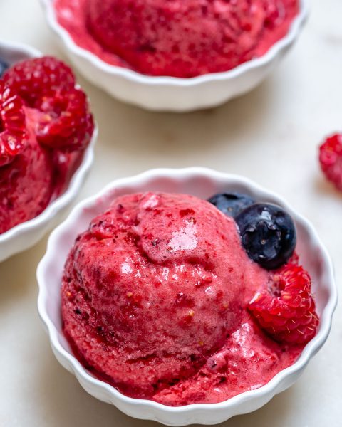Healthy Mixed Berry Sorbet for a Sweet Clean Eating Treat! | Clean Food ...