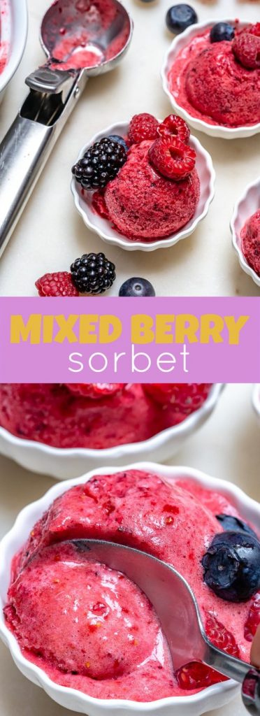 Healthy Mixed Berry Sorbet for a Sweet Clean Eating Treat! | Clean Food ...