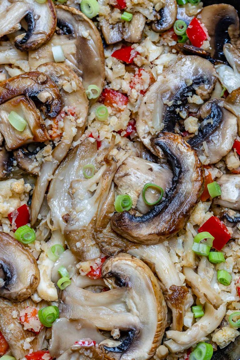 Mushroom Cauliflower Fried ‘Rice’ for Yummy Clean Eats! | Clean Food Crush
