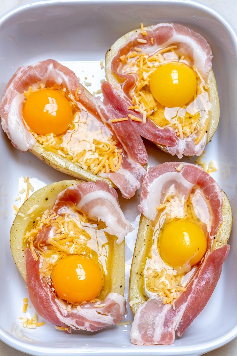 Double Baked Bacon + Egg Potatoes for Super Creative and Clean ...