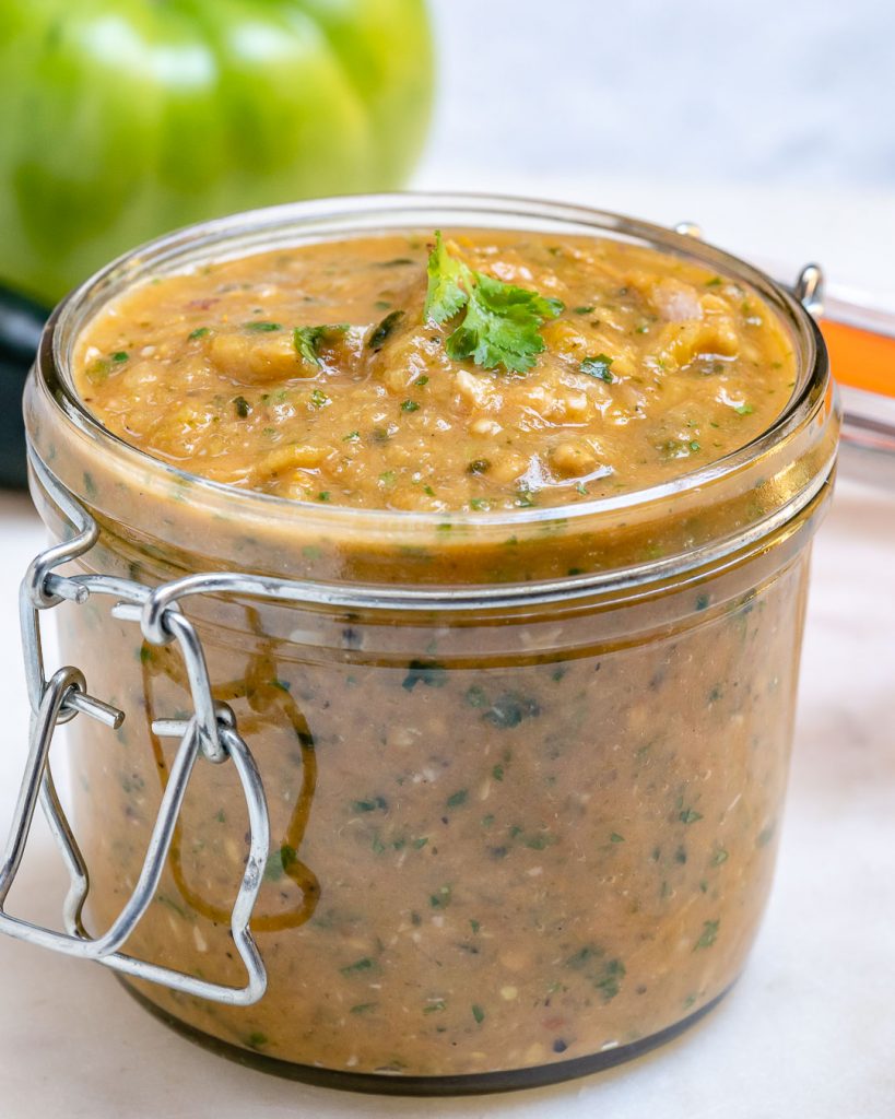 Super Easy & Versatile Roasted Green Tomato Salsa Verde! | Clean Food Crush